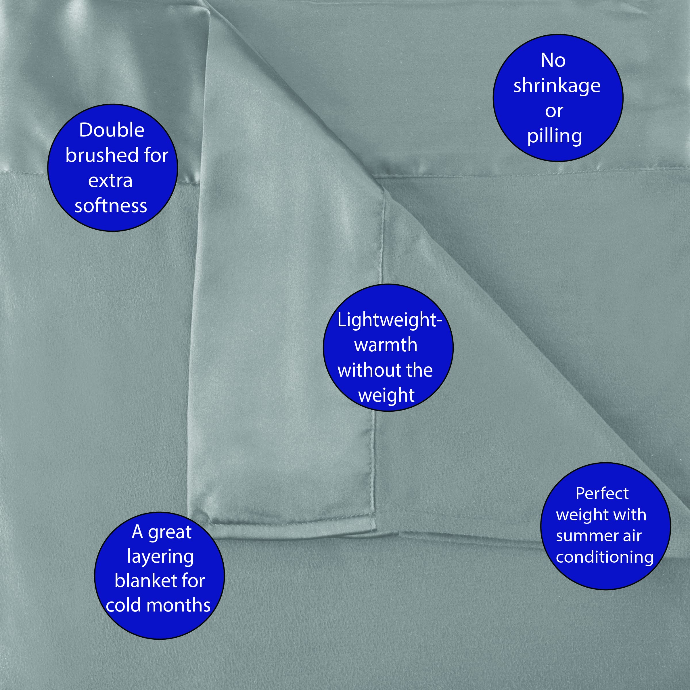 Thermee Micro Flannel Full/Queen-Size All Seasons Lightweight Sheet Blanket, Machine Wash & Dry, No Pilling, 90Lx84W, Snow, THRBKFQSNO