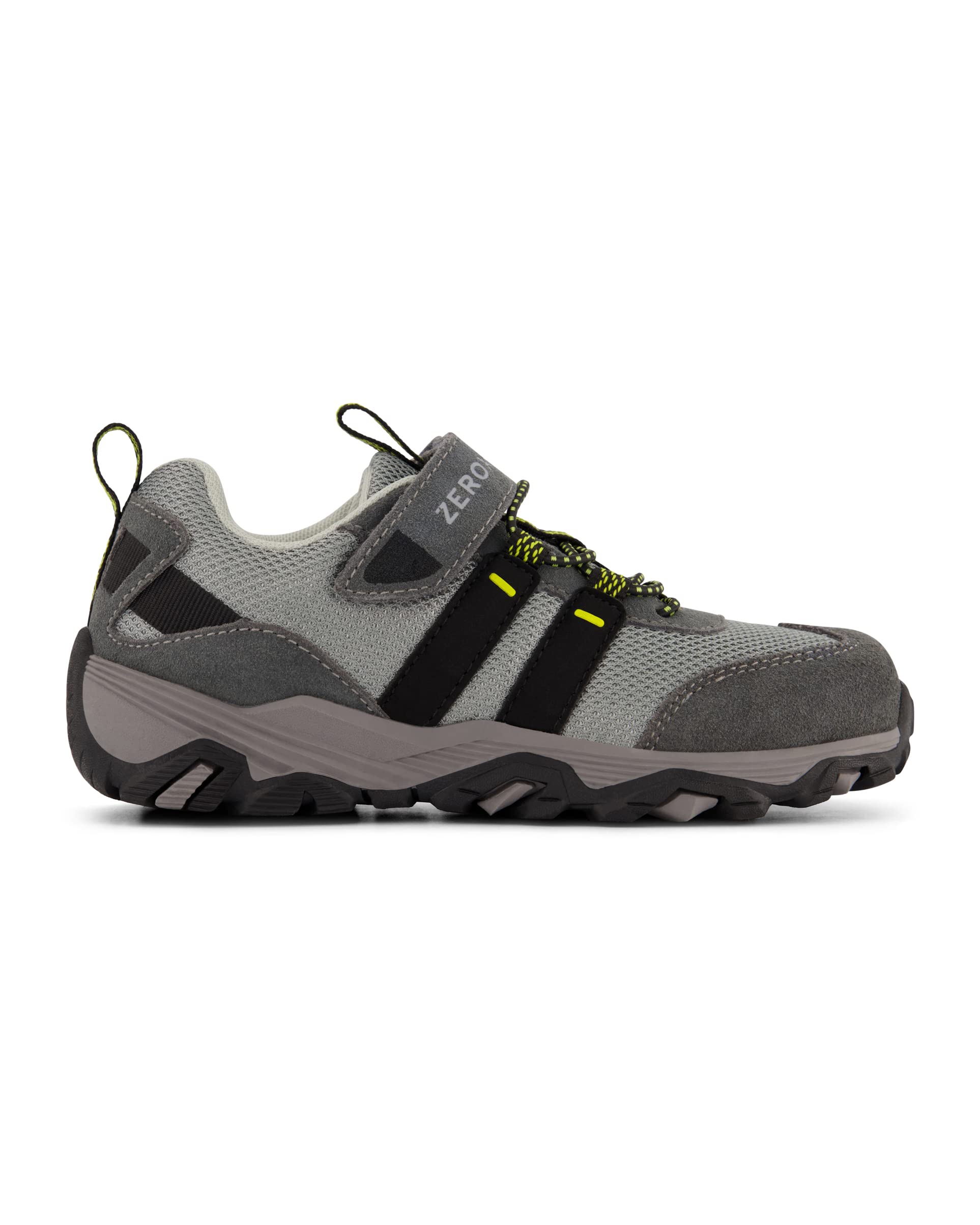 ZeroXposur Boys Denver Mesh Trail Shoes - Boys Hiking Shoes - Low-Profile Hiking Boots for Kids (Dark Shadow, 13)