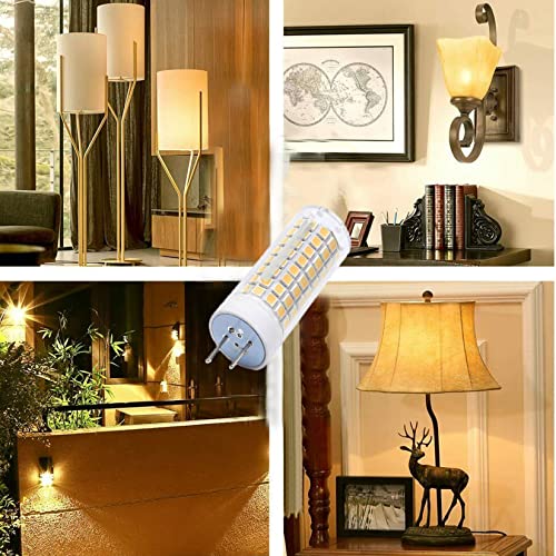 YDJoo GY8.6/G8 LED Bulb 10W Ceramic LED Light Bulbs Dimmable Corn Bulbs 80W Halogen Equivalent Warm White 3000K GY8.6/G8 Bi-pin Base AC120V for Under Cabinet Counter Ceiling Fan Light, 2 Pack