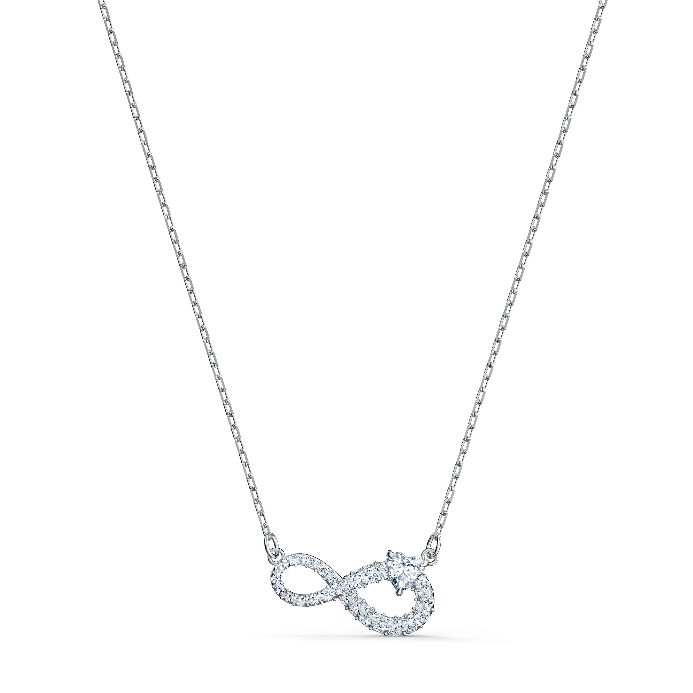 SWAROVSKI Women's Infinity Crystal Jewelry Collections, Rhodium & Rose Gold Tone Finish,Bangle Bracelet - Rose Gold Tone