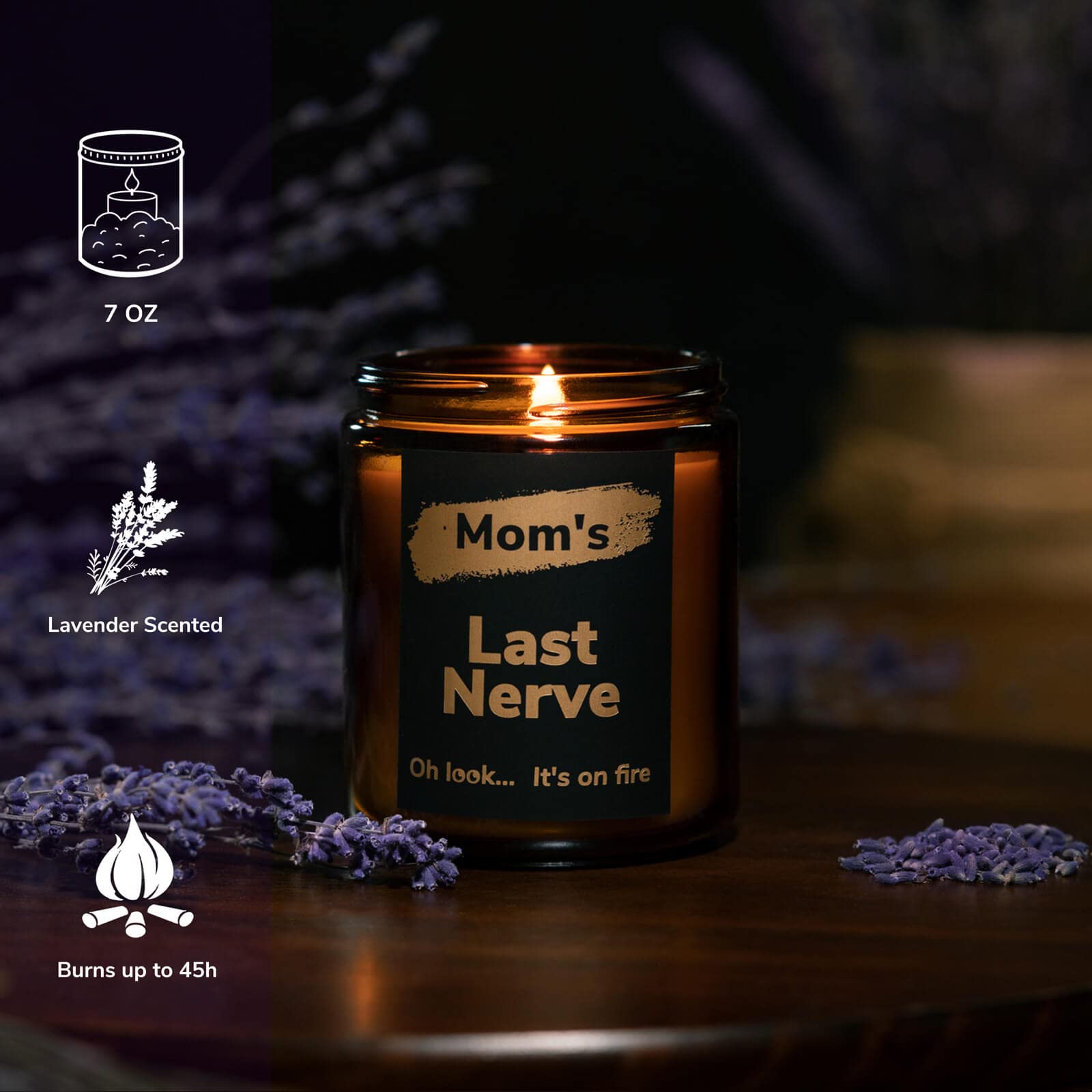 TIMEYARD Scented Candle Smoke and Vanilla Candle, Gift Candle for Men Modern Jar Candle, Calm and Relax Scented Soy Candles with 1 Cotton Wick, 45H Burn Time, 7oz