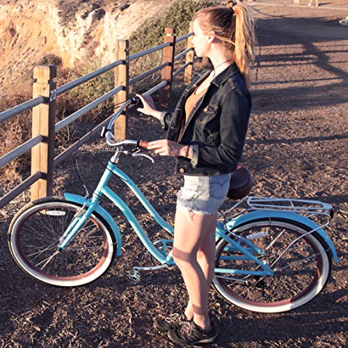 sixthreezero EVRYjourney Women's 1/3/7/21 Speed Step-Through Hybrid Cruiser Bicycle, 26"/24" Wheels, Multiple Colors