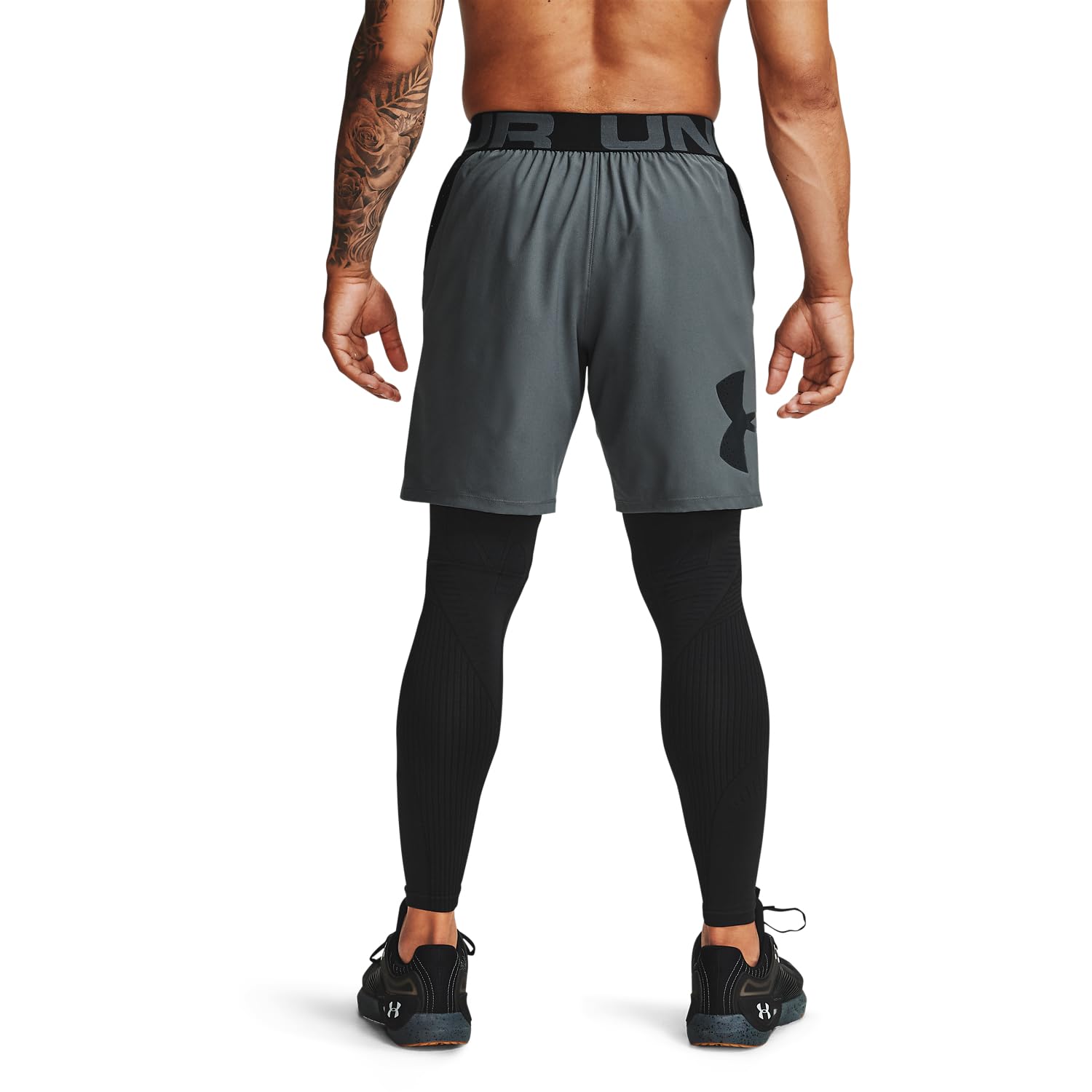 Under Armour Vanish Woven Graphic Shorts, Pitch Gray (012)/Black, Large