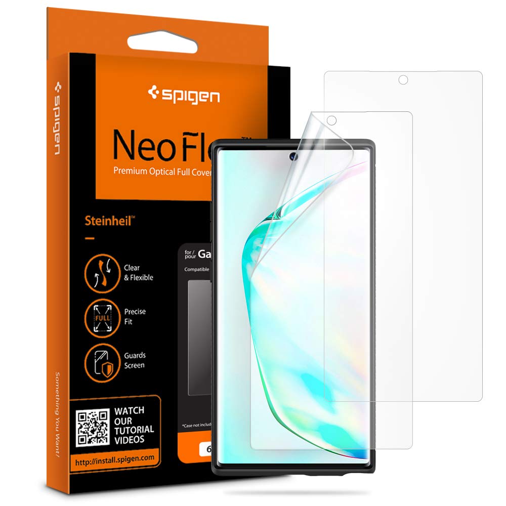 Spigen NeoFlex Screen Protector [TPU Film] Designed for Galaxy Note 10 Plus (2019) [2 Pack]