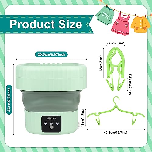VAIPI Portable Washing Machine Mini Washer and Dryer Includes 4 Drying Racks Small Folding Washing Machine with Touch Screen and Drain Basket for Travel