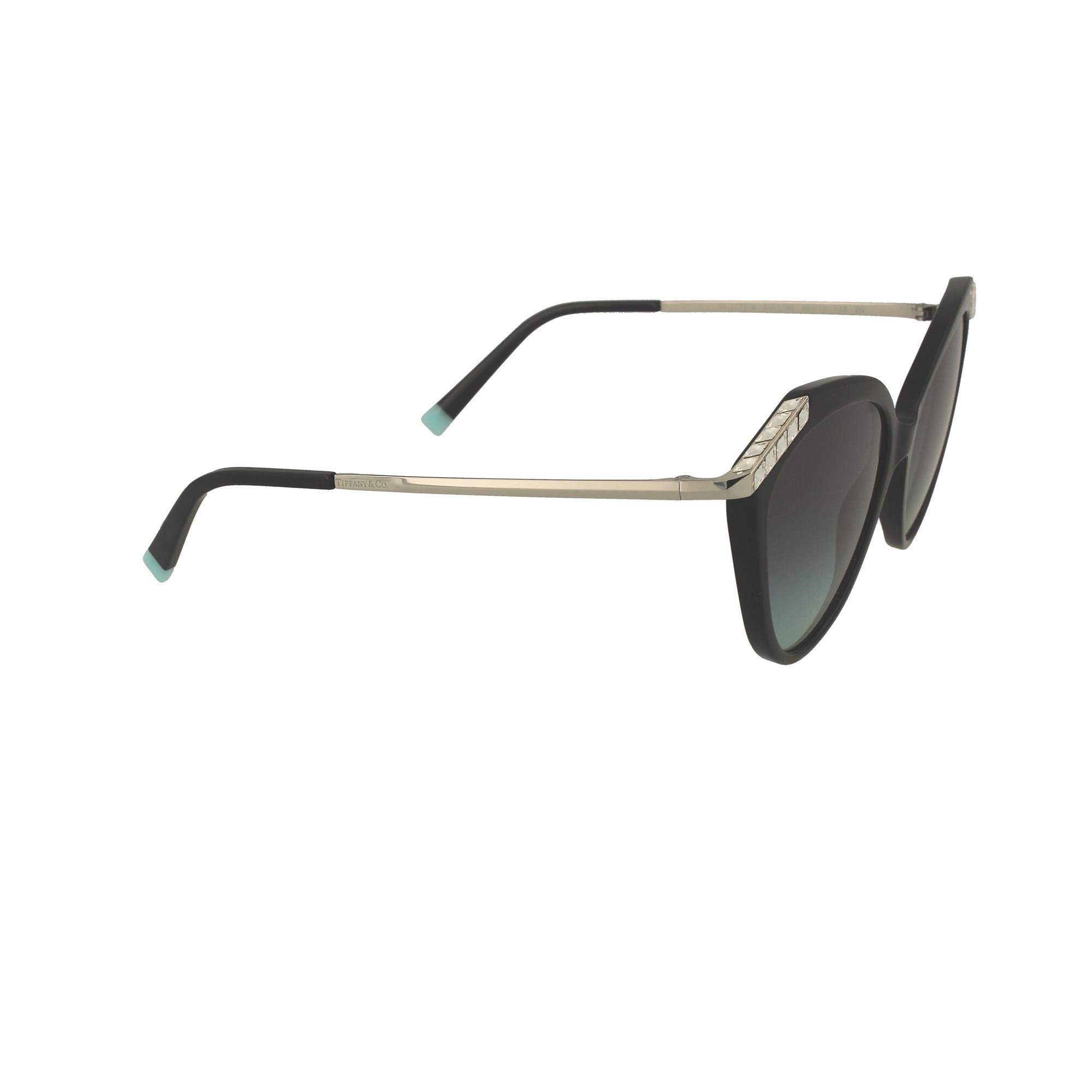 Tiffany & Co. Woman Sunglasses Black Frame, Tiffany Blue Gradient Lenses, 55MM
