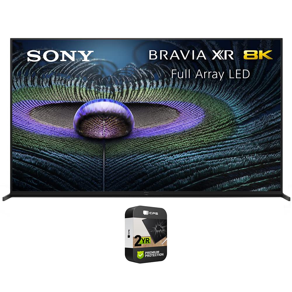 Sony XR75Z9J 75 inch Class HDR 8K UHD Smart LED TV (Renewed) Bundle with Premium 2 YR CPS Enhanced Protection Pack