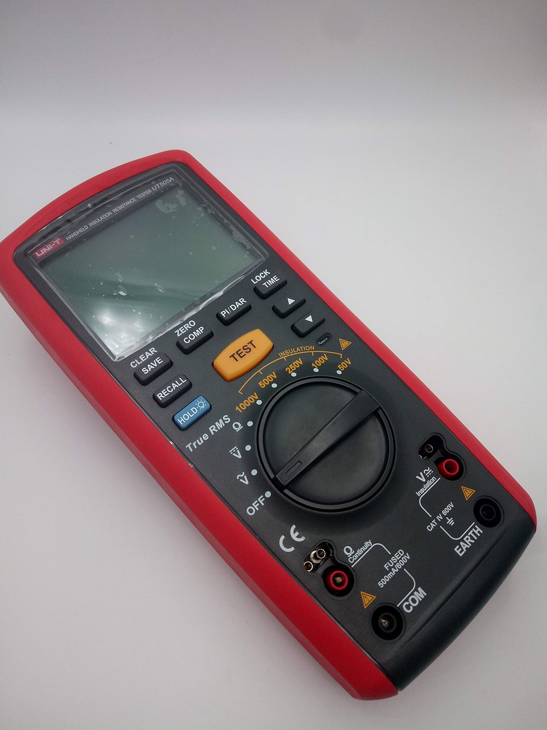 UNI-T UT505A Handheld Digital Insulation Resistance Tester 6000-count True RMS 50V/100V/250V/500V/1000V Low Resistance (Ω) 0.01Ω~20.00kΩ Short Circuit Current <2mA