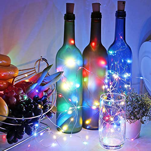 Shakven Cork Bottle Lights - 6.5ft Battery Operated The Fairy Mini Copper Wire Cork Lights,Mini String Light for DIY Wedding Christmas Holiday Home Party Decoration