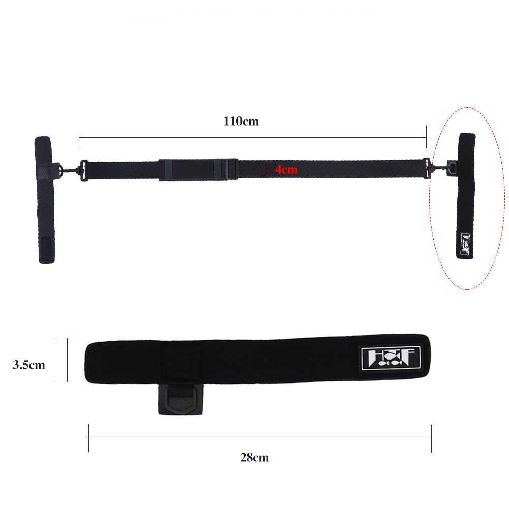 SOONHUA Fishing Rod Pole Gear Shoulder Straps with Black Portable Adjustable Carry Strap Sling Band for Outdoor Multi-Function Shoulder Strap Belt