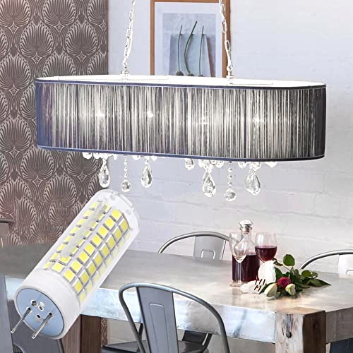 YDJoo G8/GY8.6 LED Bulb 10W Ceramic LED Light Bulbs Dimmable Corn Bulbs 80W Halogen Equivalent Cool White 6500K G8/GY8.6 Bi-pin Base AC120V for Under Cabinet Counter Ceiling Fan Light, 2 Pack