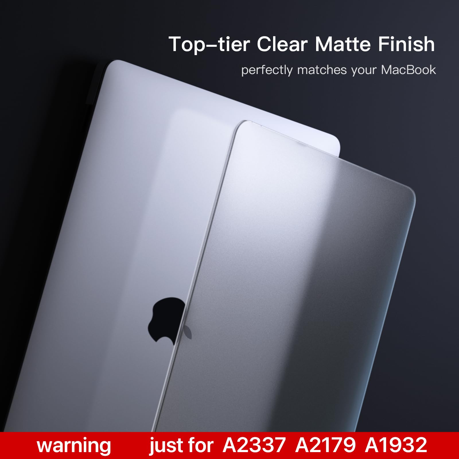 Soonjet Invisible Armor Compatible for Macbook Air 13 inch Case M1 2020 2019 2018 [Sturdy & Durable] [ Shockproof Protector ] Protective Hard Shell Cover for Laptop A2337 A2179 A1932 - Matte Clear