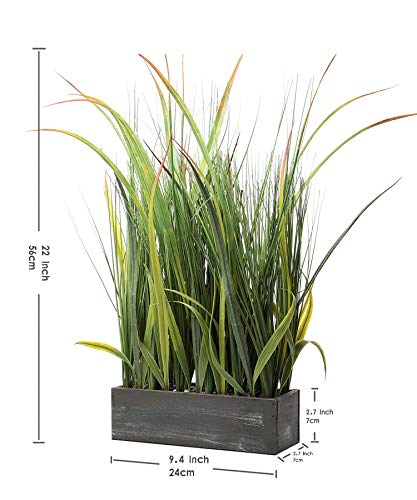 SAROSORA Artificial Plants 22" Tall for Garden Indoor Greenery Tabletop Decor Home Fake Grass | Fauk Plants (1, 22")