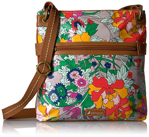 Sakroots Flat Crossbody, lilac flower power