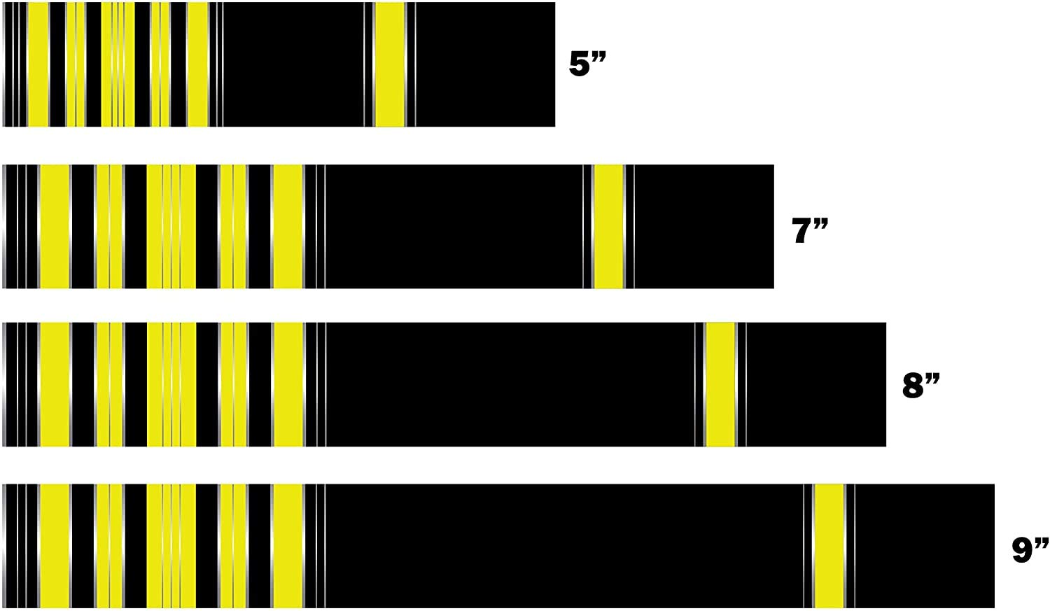 White Water Archery Non-Laminated Chartreuse Traditional 11 Crest Arrow Wraps 15 pk Choose Length Width (5, 1)
