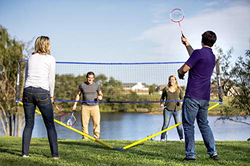 Triumph Sports Multi-Sport Versatile Combo Outdoor Game Net Set Includes Volleyball, Badminton, and Pickleball, Blue (35-7510-2)