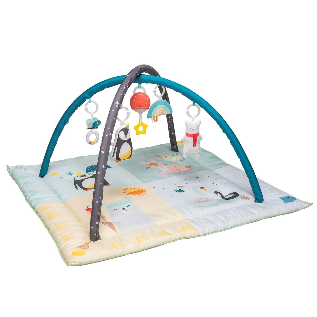 Taf Toys North Pole 4 Seasons Baby Play Mat and Infant Activity Gym with Music & Light. Thickly Padded Developmental Playmat, for Newborns and up. Designed to Encourage Baby’s Senses Development