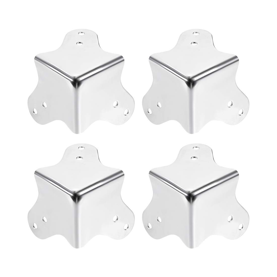 uxcell Metal Box Corner Protectors Wooden Box Edge Guard Protector 60 X 60 X 60mm 4pcs