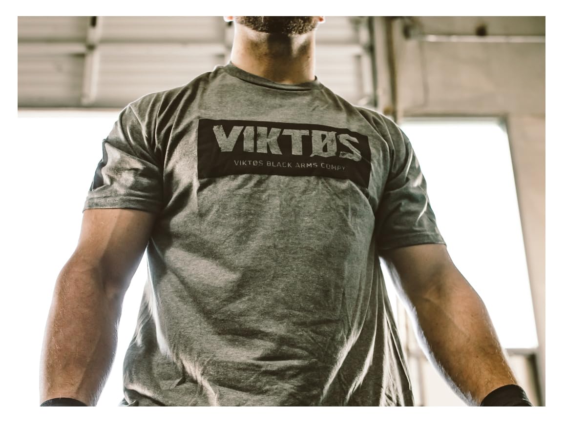 VIKTOS Men's Breathable Lightweight Soft Cotton/Polyester Casual Outdoor Shooter Tee Shirt, Ash Heather, Large