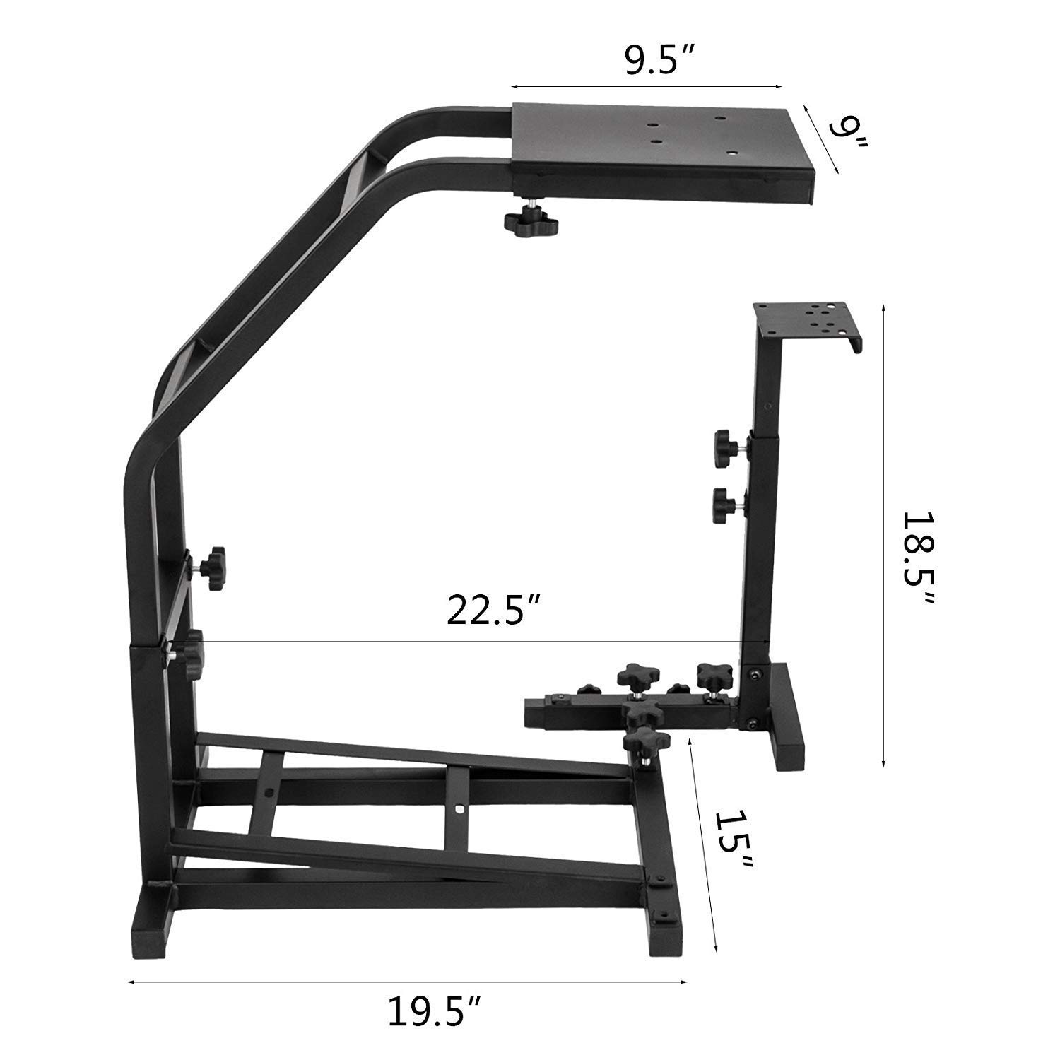 VEVOR Racing Simulator Cockpit Height Adjustable Racing Wheel Stand with fit for Logitech G25, G27, G29, G920 Racing Wheel and Pedals Not Included