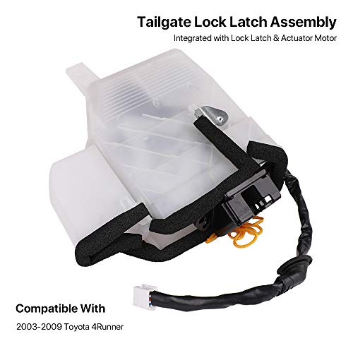 Tailgate Lock Latch Actuator Assembly - Compatible with 2003-2009 Toyota 4Runner - Replace 69110-35090 69110-35062 69110-35060 - Rear Liftgate Door Lock Motor & Latch