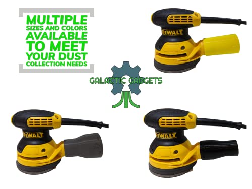 Vacuum Adapter for Dewalt or Craftsman Sanders - Dust Collection - Galactic Gadgets (2-1/2in - Black)