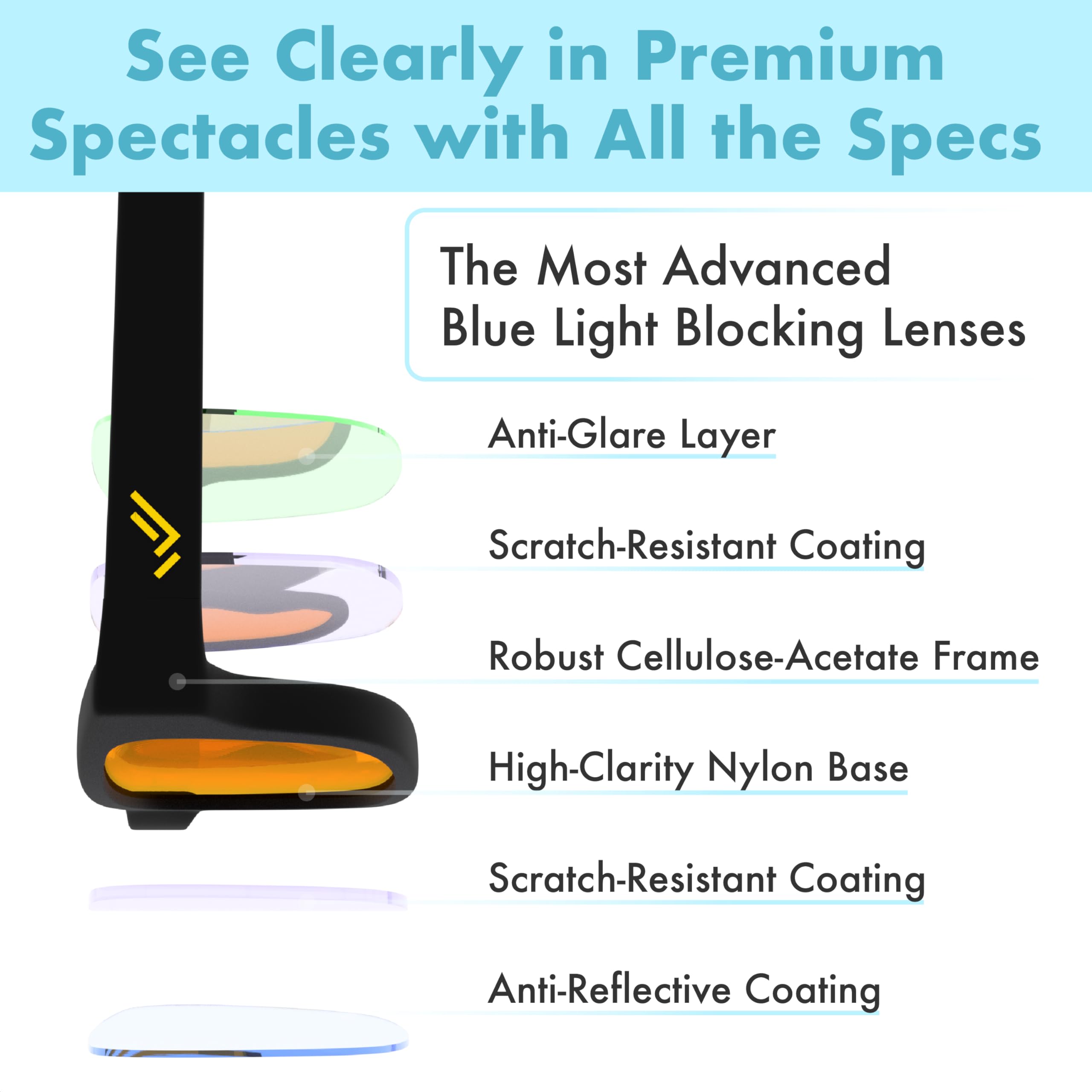THL SLEEP XL Orange Blue Light Blocking Glasses for Men - Sleep & Migraine Glasses - Engineered 99.5% Amber Blue Light Glasses for Computer Eye Strain & Eye Fatigue - Blue Blockers for Gaming & More