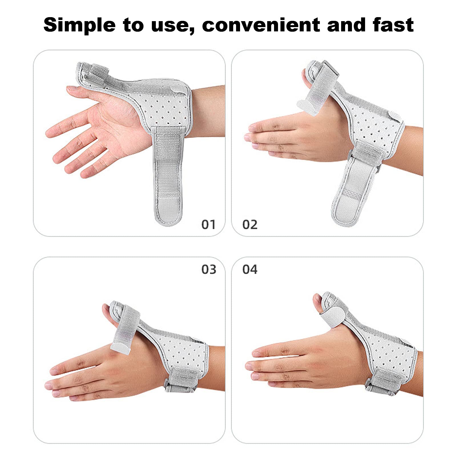 Zyyini Thumb Support Brace, Breathable Thumb Joint Brace Spica Splint For Pain Relief,Thumb Joint Stabilizer For Arthritis Soft Tissue Injuries,Fit Right & Left Hand Thumb Splint Exerciser