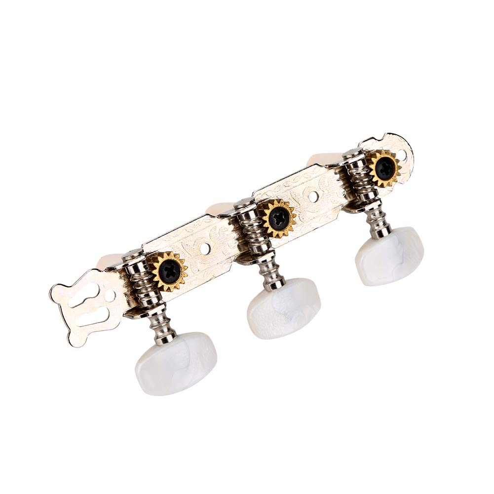 VGEBY 6Pcs Guitar Pegs, 3R 3L Machine Heads String Tuning Key Pegs Metal Tuners for Classic Guitar Classical Guitar Tuners Classical Guitar Tuning Machines Classical Guitar Tuning