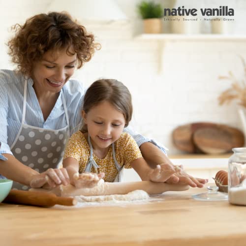 Vanilla Bean Paste - Native Vanilla - All Natural Pure Vanilla Bean Paste - Made with Organic Agave Syrup - For Cooking, Baking & Desserts - 100% Vegan & Kosher - Non-GMO & Gluten-Free - 4 oz