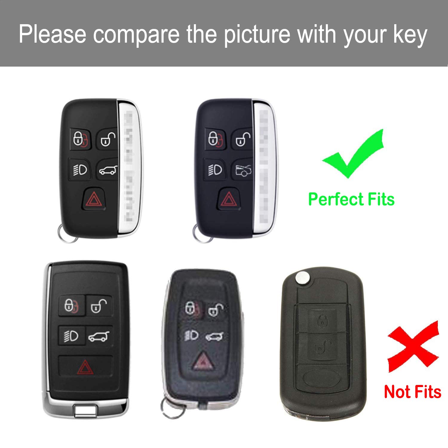 YIJINSHENG TPU Car Key Soft Plating Protection Shell Case Cover for Land Rover Jaguar Evoque,Velar,Sport,Discovery 5-Button Smart Key Remote Fob Shell Key Chains (Pink)
