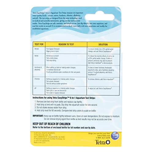 Tetra EasyStrips 6-in-1 Aquarium Test Strips, 400 Pack