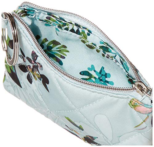 Vera Bradley Women's Performance Twill Zip ID Case Wallet, Seawater Blooms, One Size
