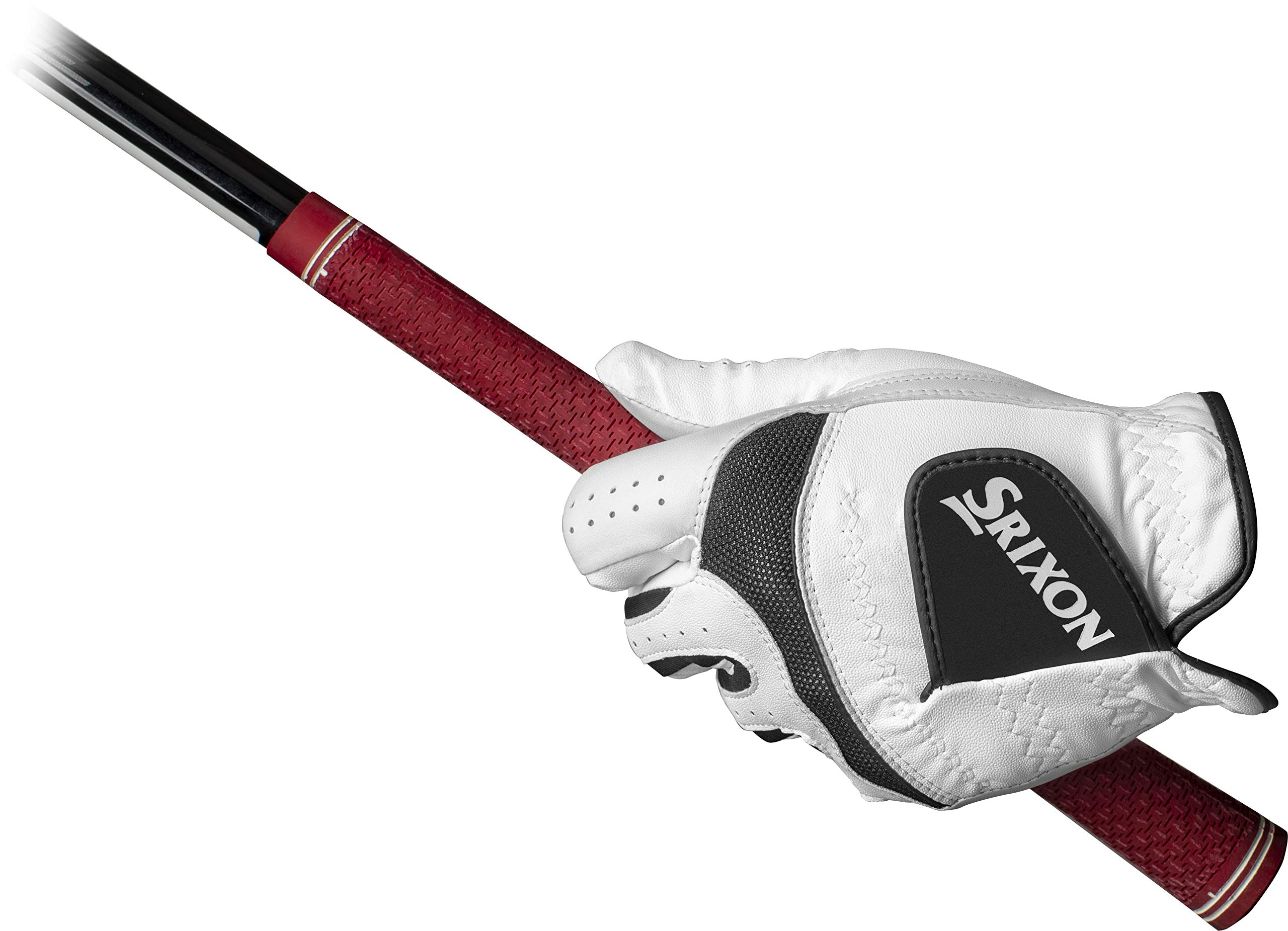 Srixon Tech Cabretta Golf Glove, Worn on Left Hand, M, White, Cadet Medium