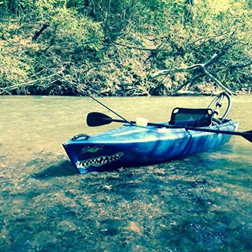 simhoa 1 Pair River Monster Mouth & Eye Decal Stickers for Kayak Canoe Boat - Green