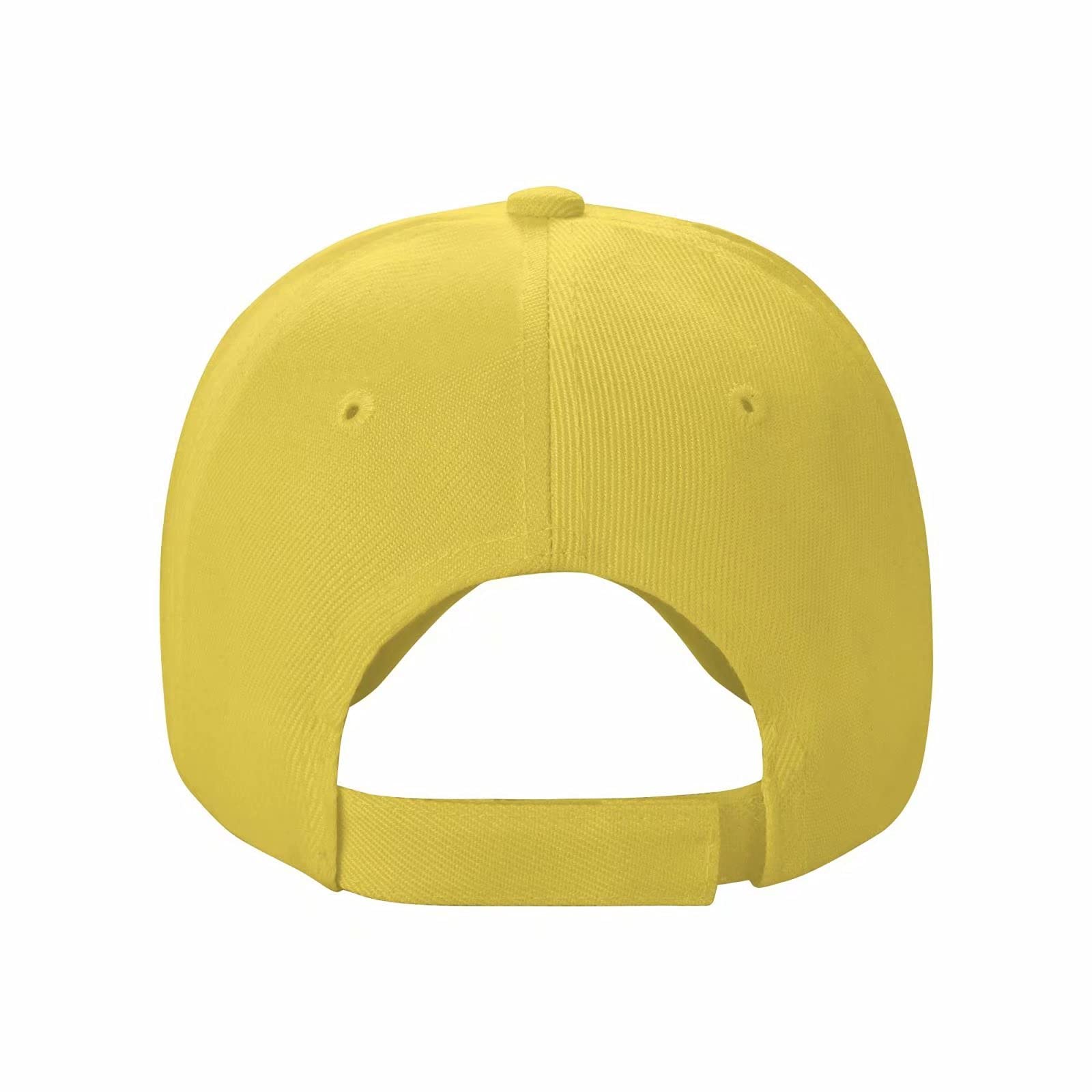 YEMHUKE Personalized Hats, Custom Baseball Caps, Custom Text & Photo Hat for Men & Women Yellow, 1-8