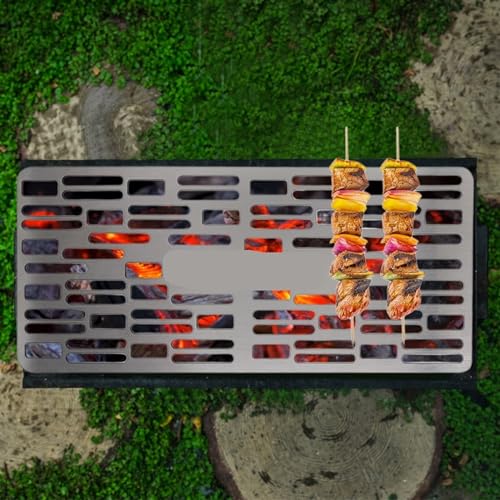 TAMYID Charcoal Grills, Grill Pan Lightweight Barbecue Tray Portable Barbecue Net Gas Grill Barbecue Bracket for Outdoor BBQ