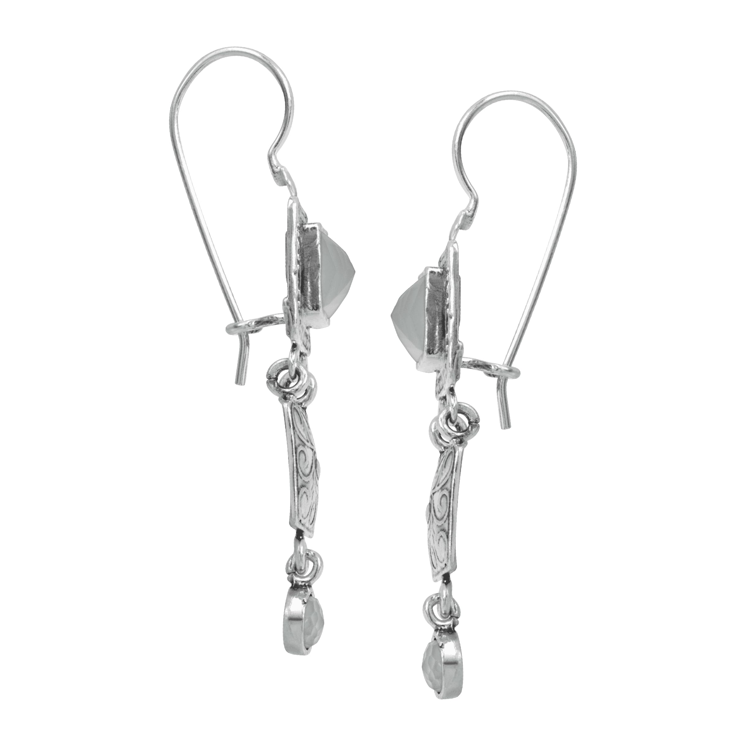 Silpada 'Verzasca' Natural Green Quartz Drop Earrings in Sterling Silver