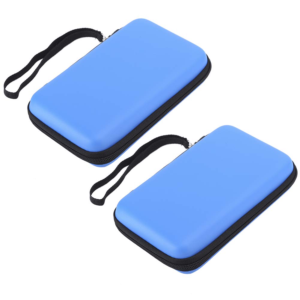 Simlug Convenient to Carry Double‑Layer Nylon Compartment Game Accessory Hard Game Console Bag Used to Store Elastic Glue Frame for Home Office(Blue)