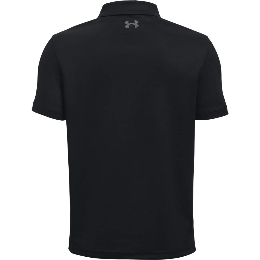 Under Armour boys Performance Golf Polo , Black (001)/Pitch Gray , Youth Large