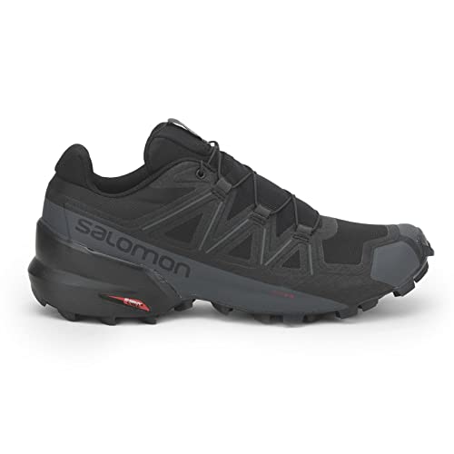 Salomon Speedcross 5 Trail Running Shoes for Men, Black/Black/Phantom, 13