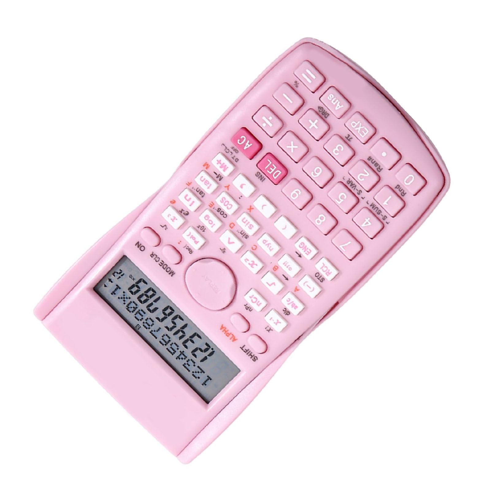 Scientific Calculator, 12 Bit Math Calculator with 240 Functions, Large Display, Sliding Hard Cover for Middle College Students Teachers (Blue)