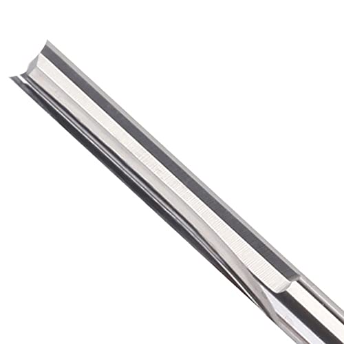 Yakamoz 10 Pack 1/8" Shank Double Flute Straight Bits CNC Router End Mill Set Flush Trim Slot Cutting Bit Milling Cutter for Wood MDF PCB