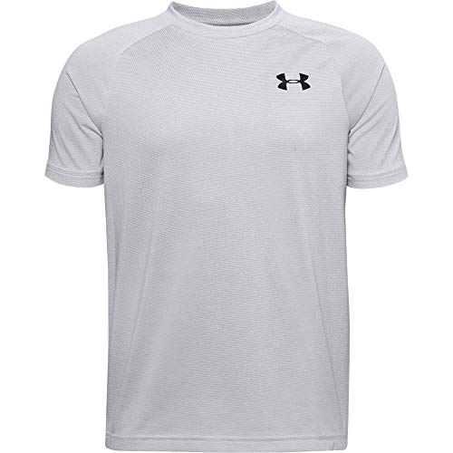 Under Armour Boys' Tech Bubble Short-Sleeve T-Shirt , Halo Gray (014)/Black , Youth X-Large