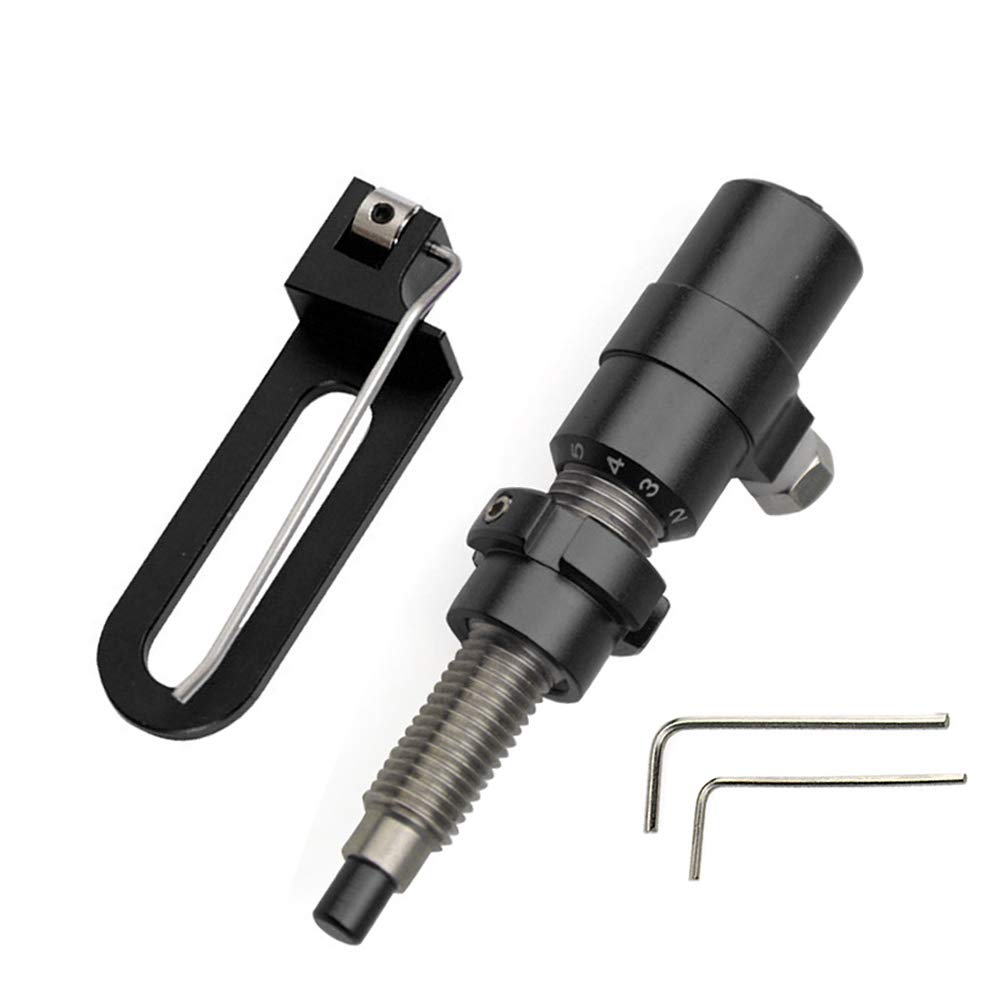 ZZYB Archery Magnetic Arrow Rest and Cushion Plunger Set Pressure Button Metal Arrow Rest Right Hand for Recurve Bow (Black)