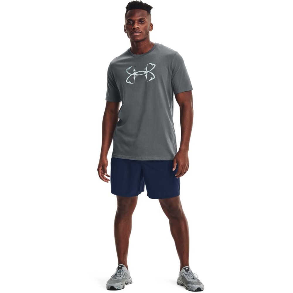 Under Armour Fish Hook Logo Short Sleeve, Pitch Gray (012)/Realtree Cov3, Large