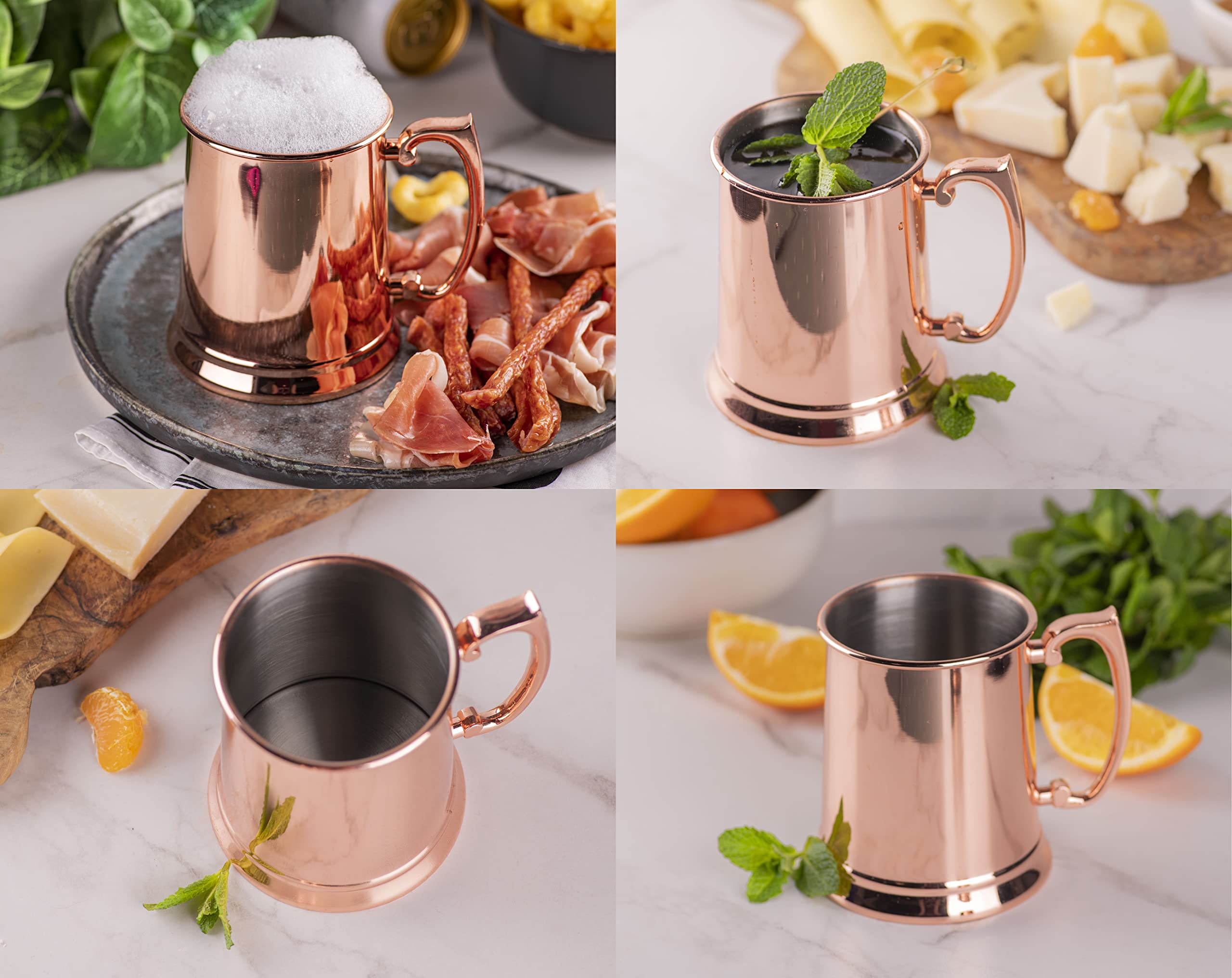 Tree Of Gondor Moscow Mule Mug, Lord Rings Copper Stein Beer Mug, Gift For Him Beer Stein 21oz Metal Tankard Pure Copper Plating Cup, Premium Quality Cocktail Mug, Drinking Mug