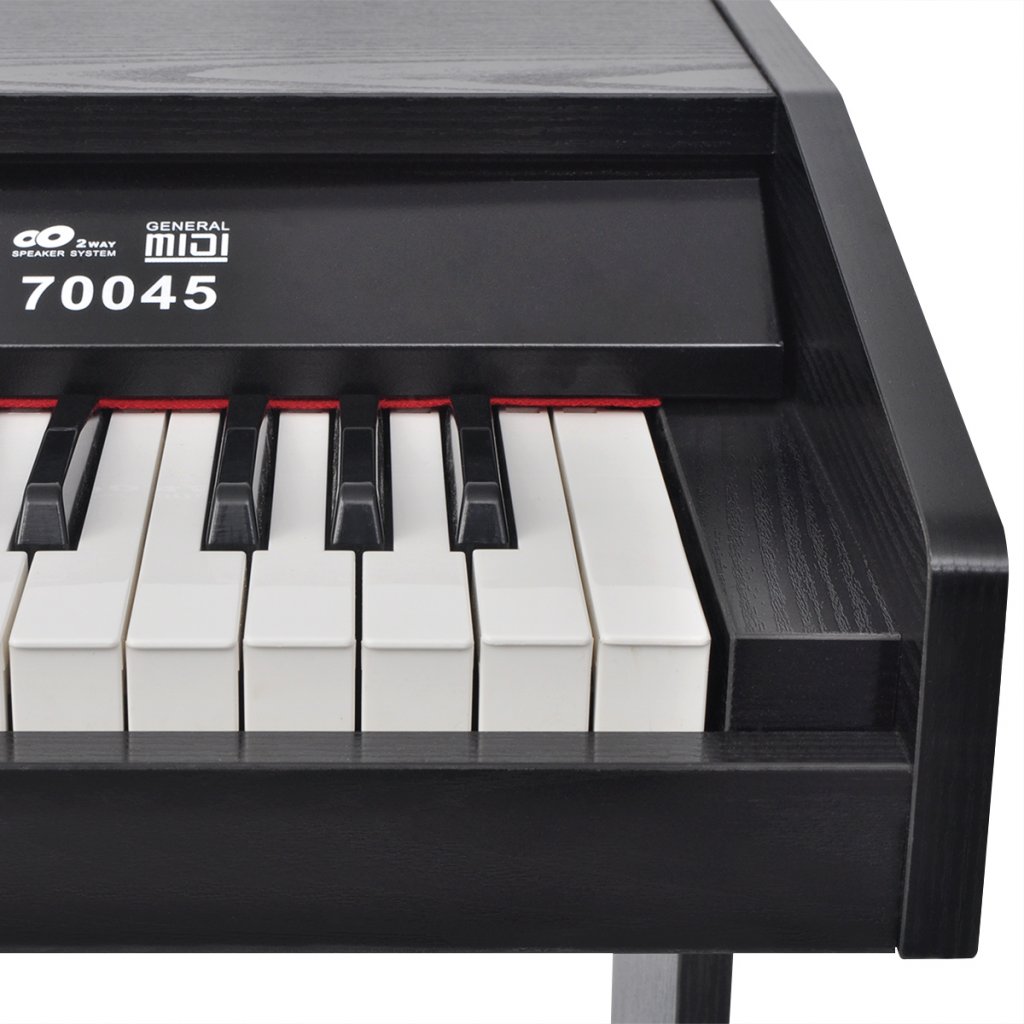 vidaXL 88-Key Portable Digital Piano Keyboard with Stand+Adapter+3-Pedal Board Black