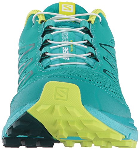 Salomon Women's Sense Marin W Trail Runner, Deep Peacock Blue/Ceramic/Lime Punch, 9.5 M US