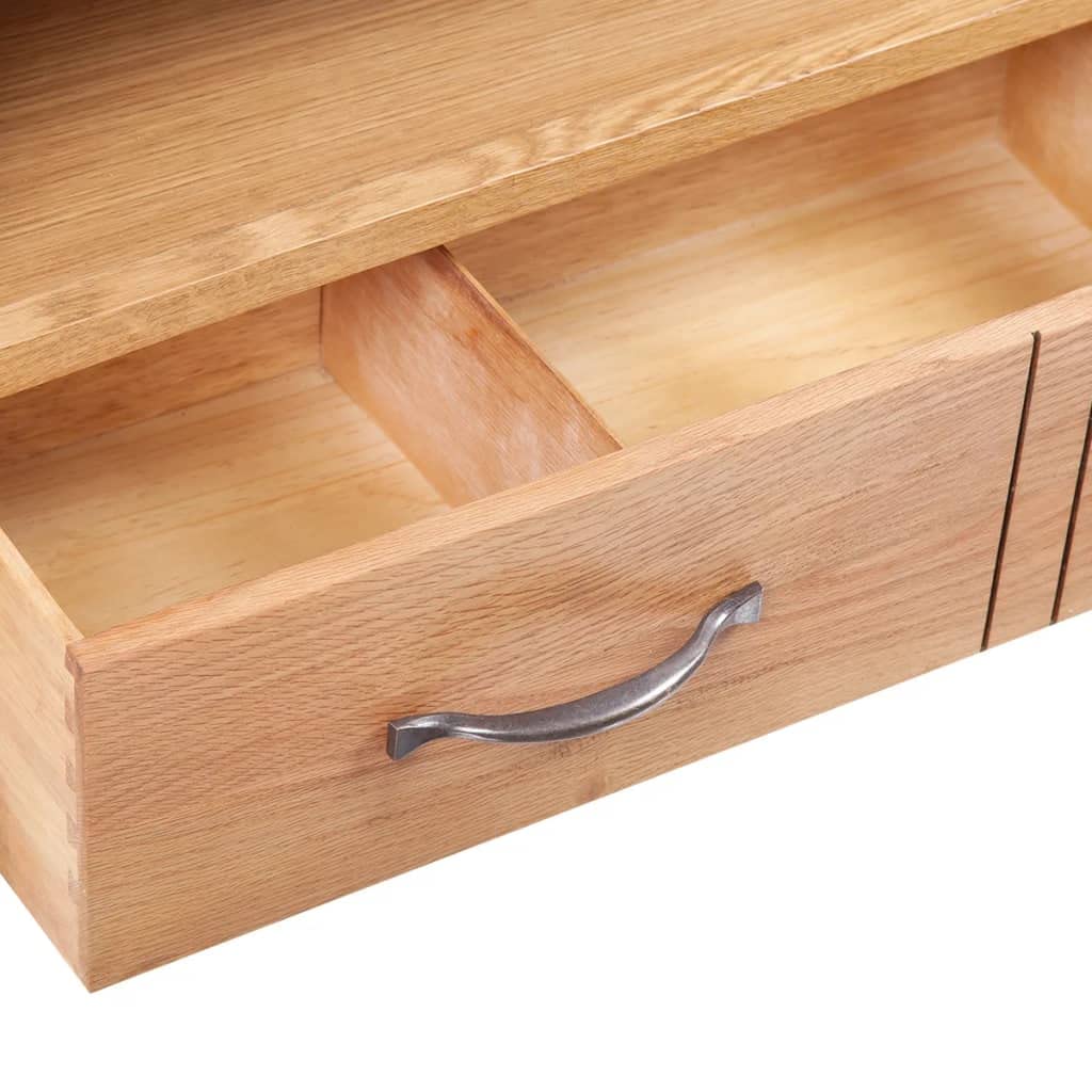 THYUOVAI TV Cabinet,Sideboard Lowboard Media Console Cabinet HiFi Cabinet Tv Table Suitable for Living Room,Bedroom,Closet,Hallway,Foyer,Office with Drawer Solid Oak Wood 34.6"x16.5"x18.1"